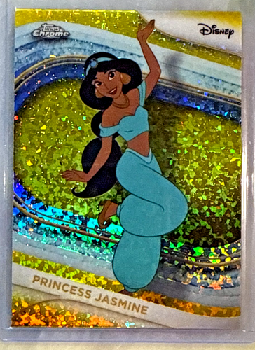 Princess Jasmine 2025 Topps Chrome Disney Yellow Mini Diamonds ...