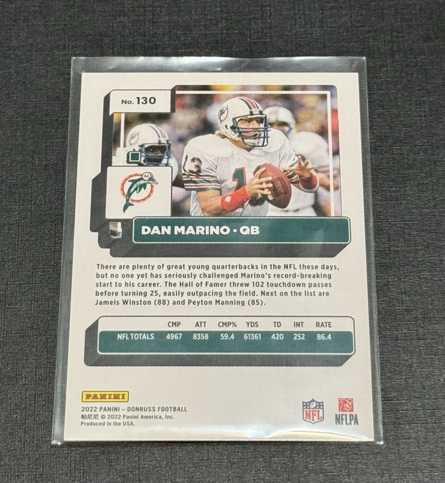 2022 Panini Donruss - Dan Marino #130 Miami Dolphins | eBay