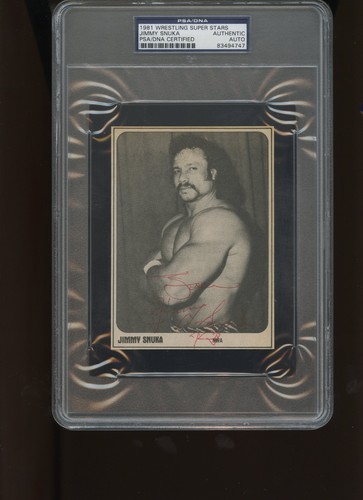 1981 Jimmy Snuka 1981 Wrestling Super Stars signed autograph Card PSA ...