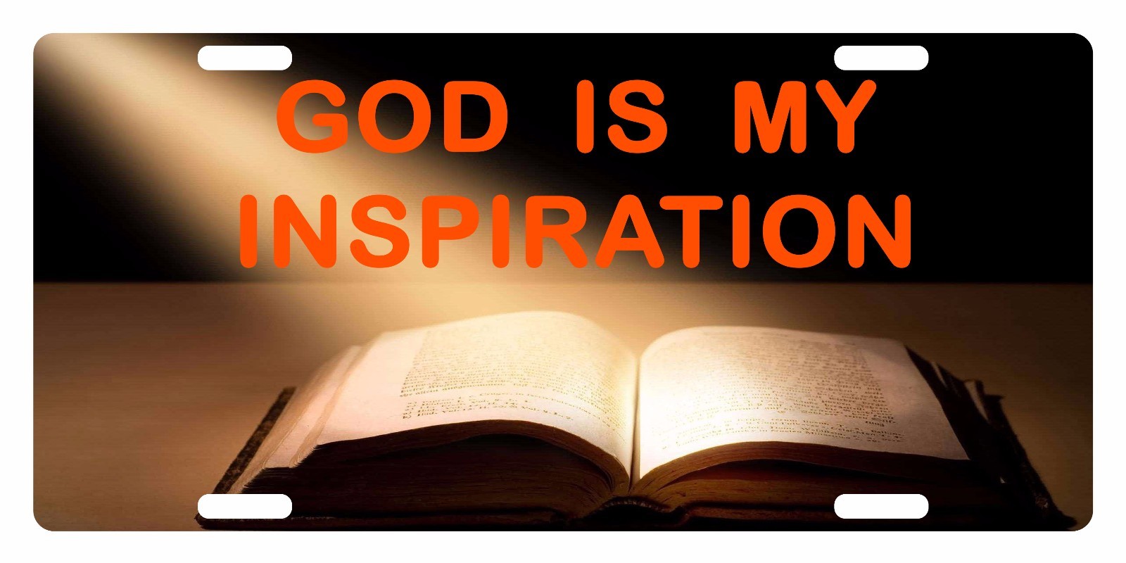 GOD IS MY INSPIRATION Custom License Plate Bible Christian Emblem ...