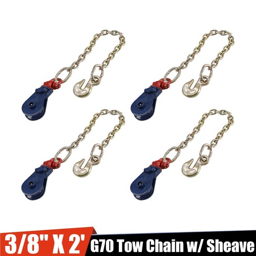 4X 2 Ton Snatch Block w/ Chain Flatbed Tow Truck Rollback Car Carrier ...