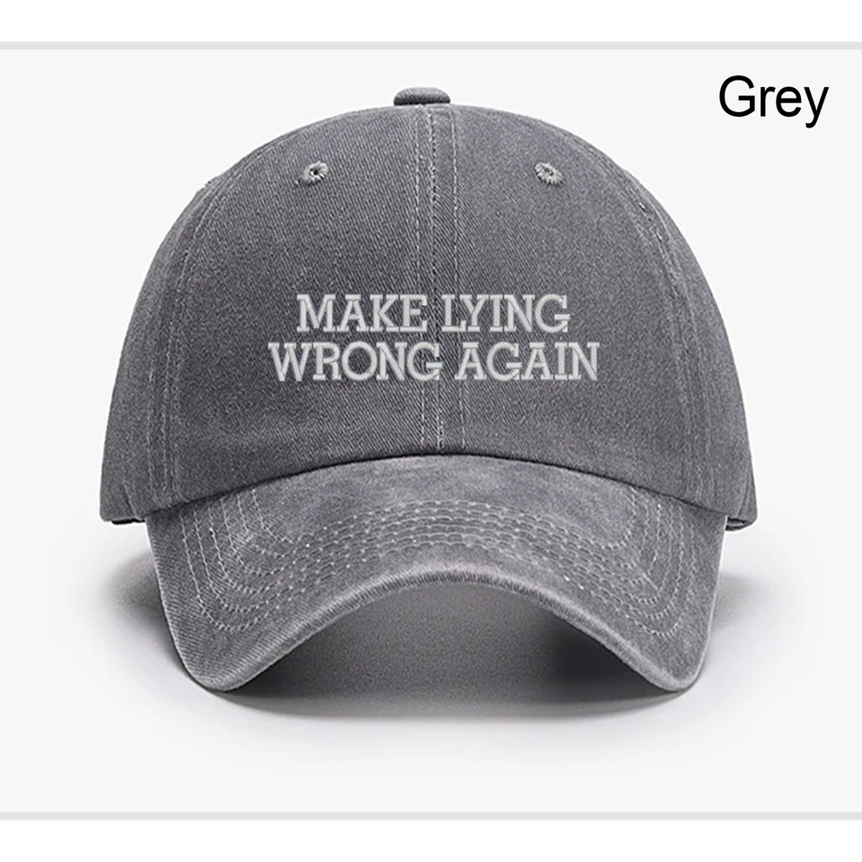 Custom Embroidered Dad Cap Make Lying Wrong Again Maga Hat Gift Ideas ...