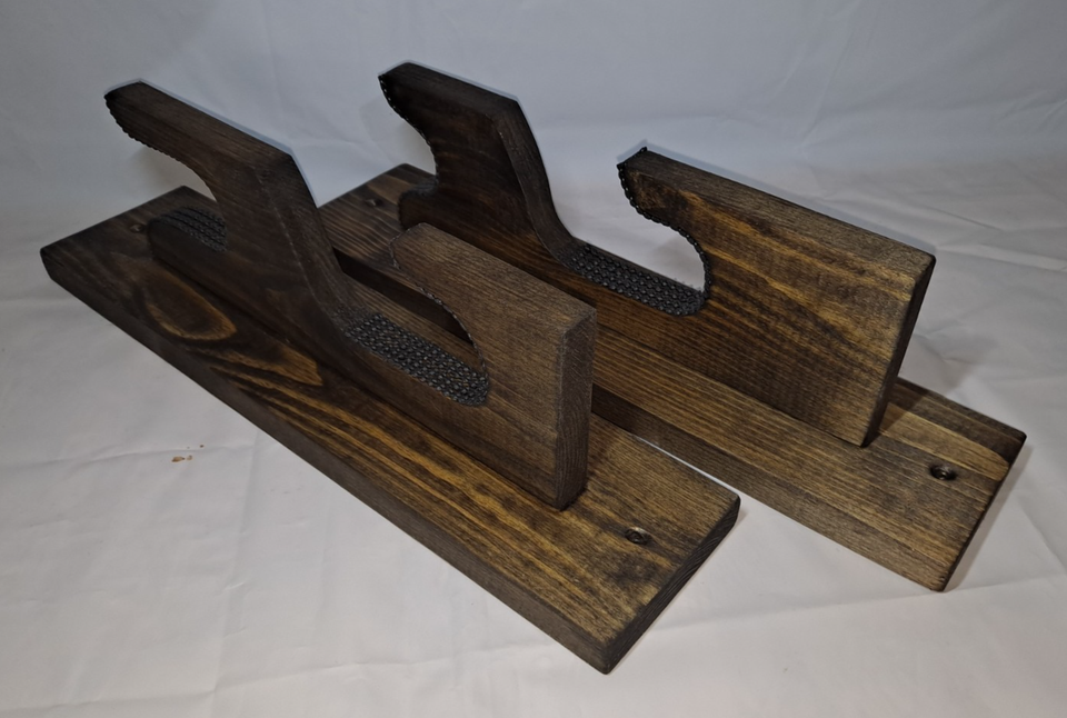 Two Gun Wood Wall Rack for Shotgun Rifle w/o Lever Action Dark Walnut ...
