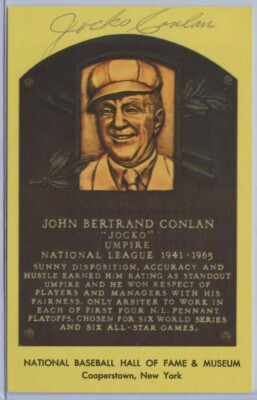 1980s Jacko Conlin Signed Autograph HOF Postcard Plaque | eBay