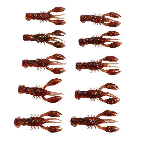 10pcs Soft Fishing Lure Crawdad Bait PVC Shrimp Artificial Soft Lure ...