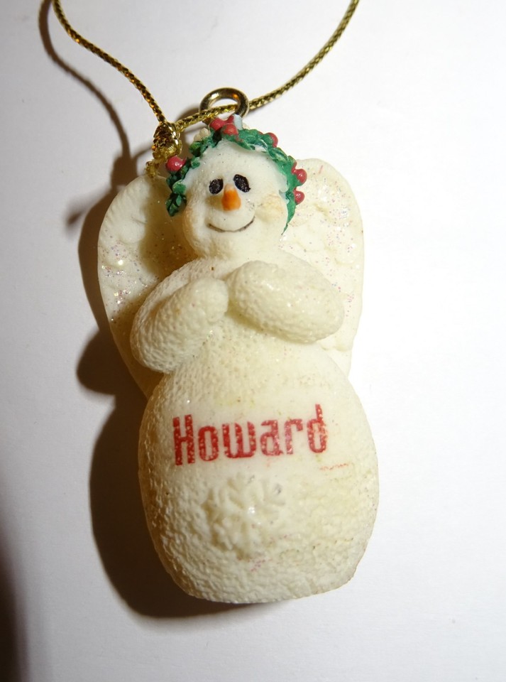 Snowman Angel Christmas Ornament Snowangel Sparkle Ganz Pre-Printed ...