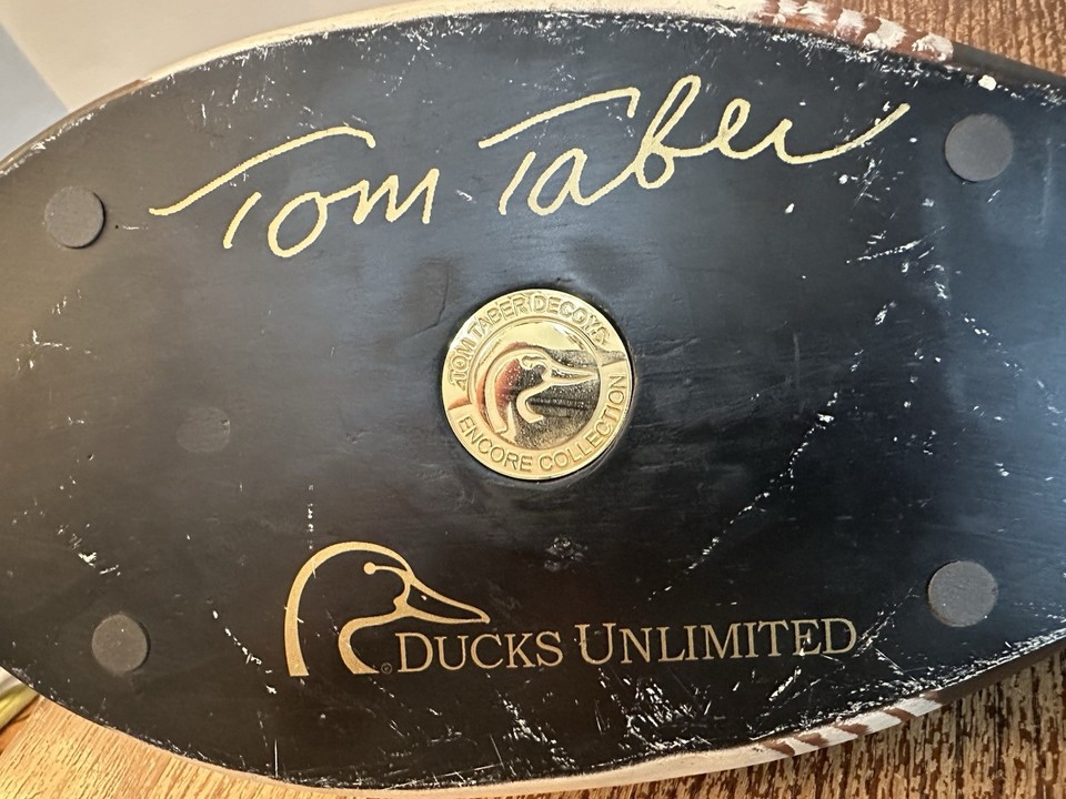 RARE DUCKS UNLIMITED TOM TABER SIGNED CANVASBACK DUCK DECOY ENCORE COLLECTION | eBay