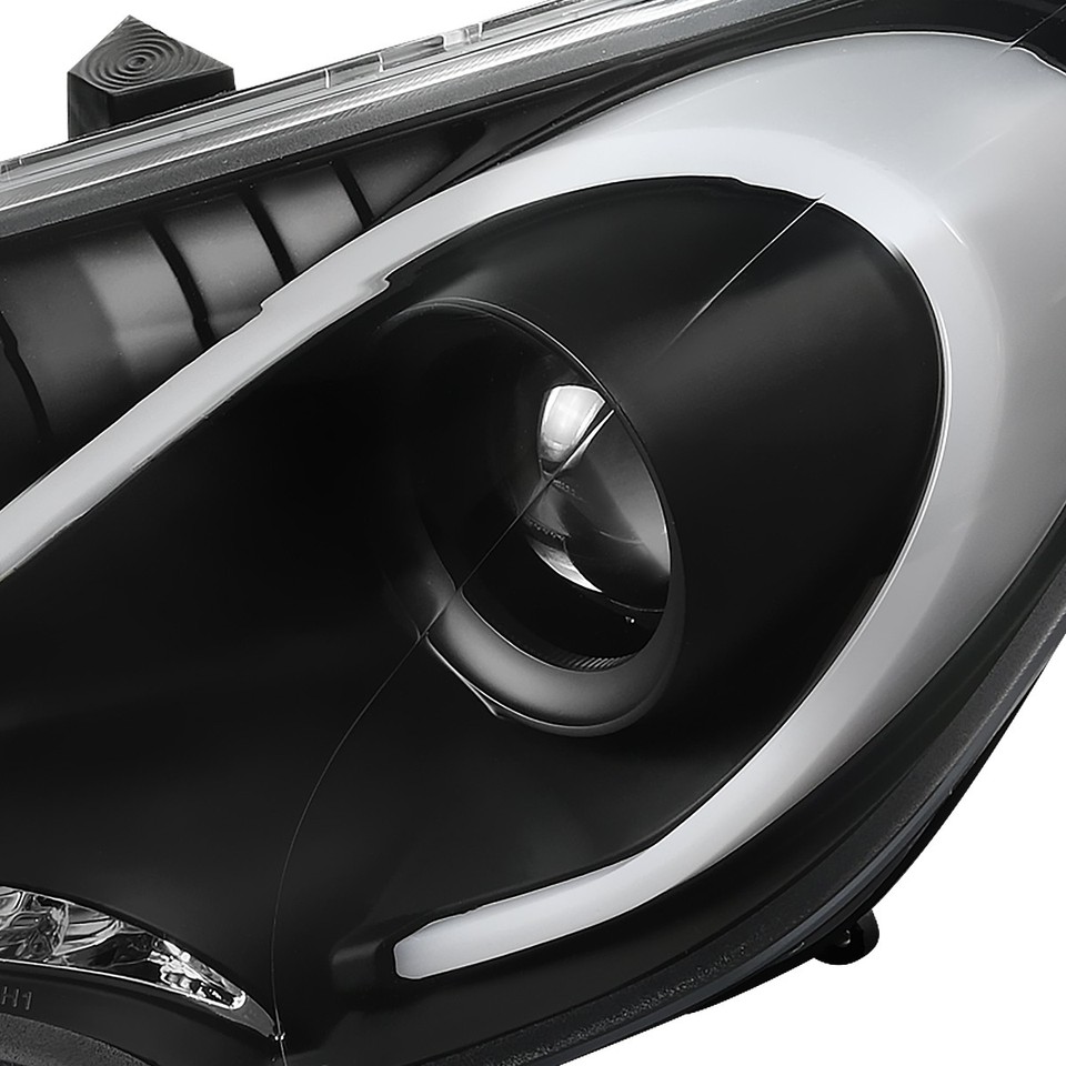 Black Fits 2012-2017 Hyundai Veloster Projector Headlights LED ...