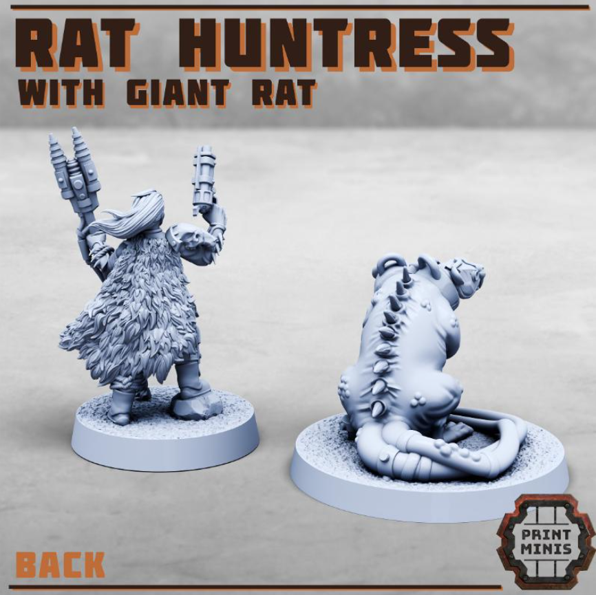 28mm Rat Huntress & Giant Rat (Heroic Scale) | eBay UK