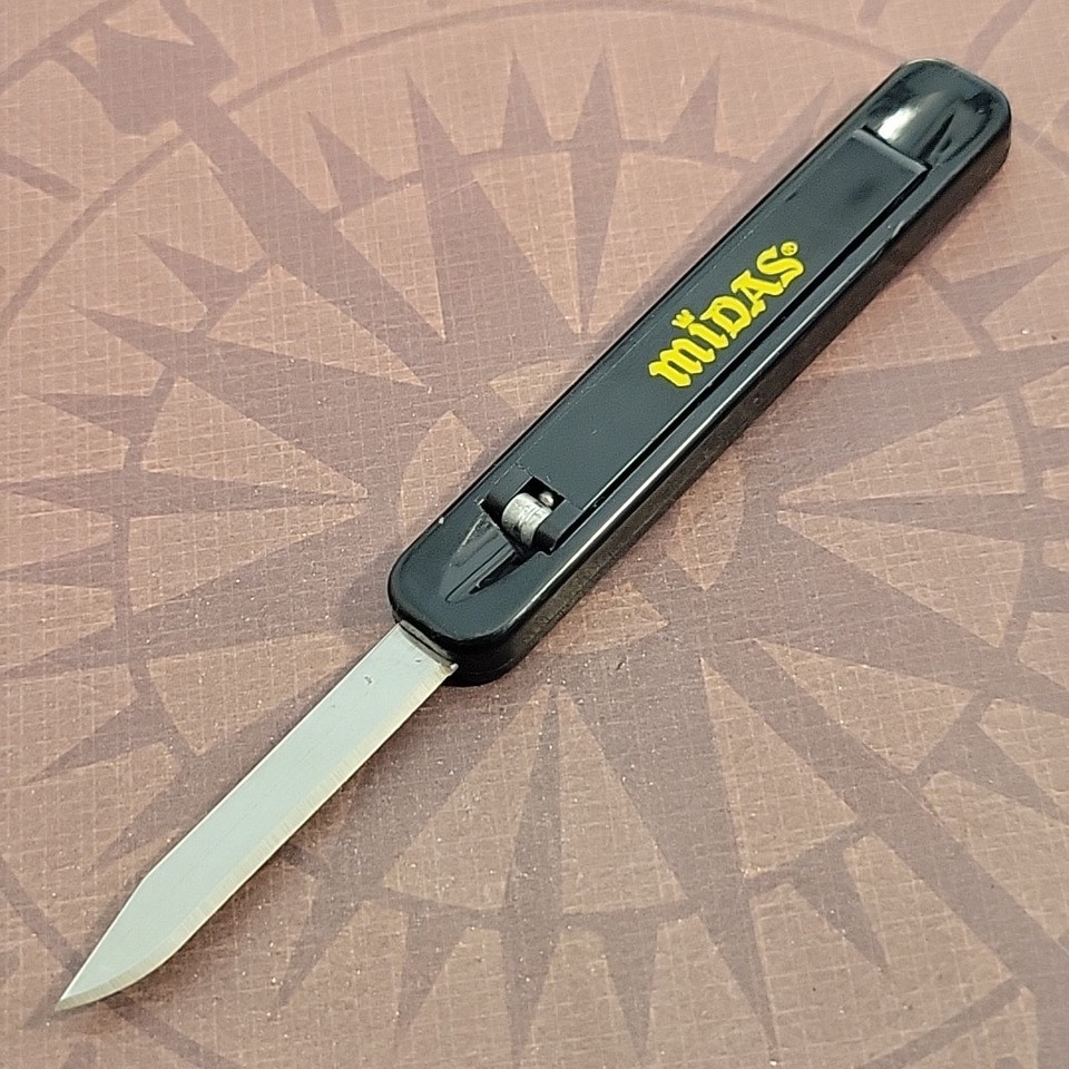 Flip It Sliding Knife Made In USA Midas Sensatrac Advertising Black ...