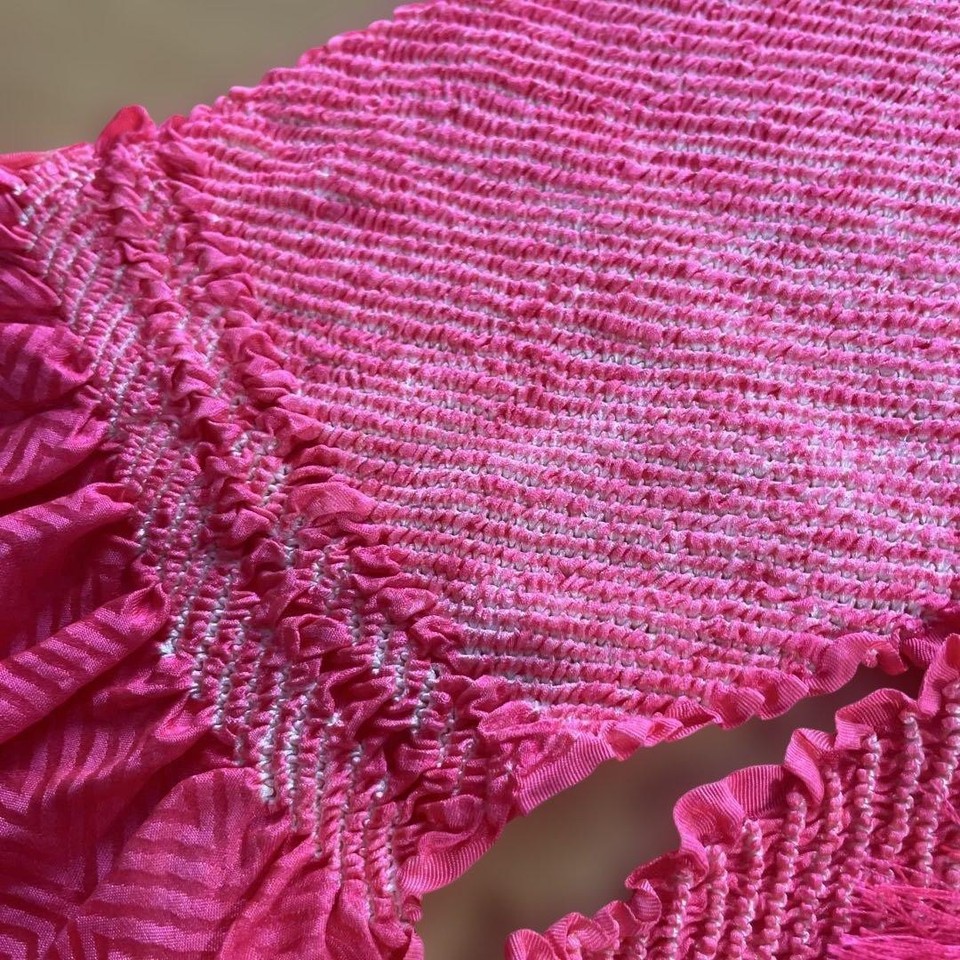 Japanese accessories Pink Shibori Kimono Obiage Obijime Set Traditional ...