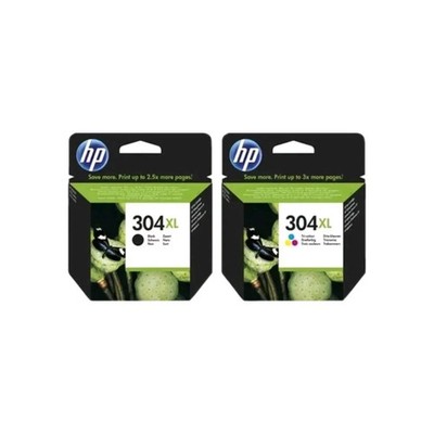 Genuine HP 304XL Black & Tri Colour Ink Cartridges High Yield 2-Pack ...
