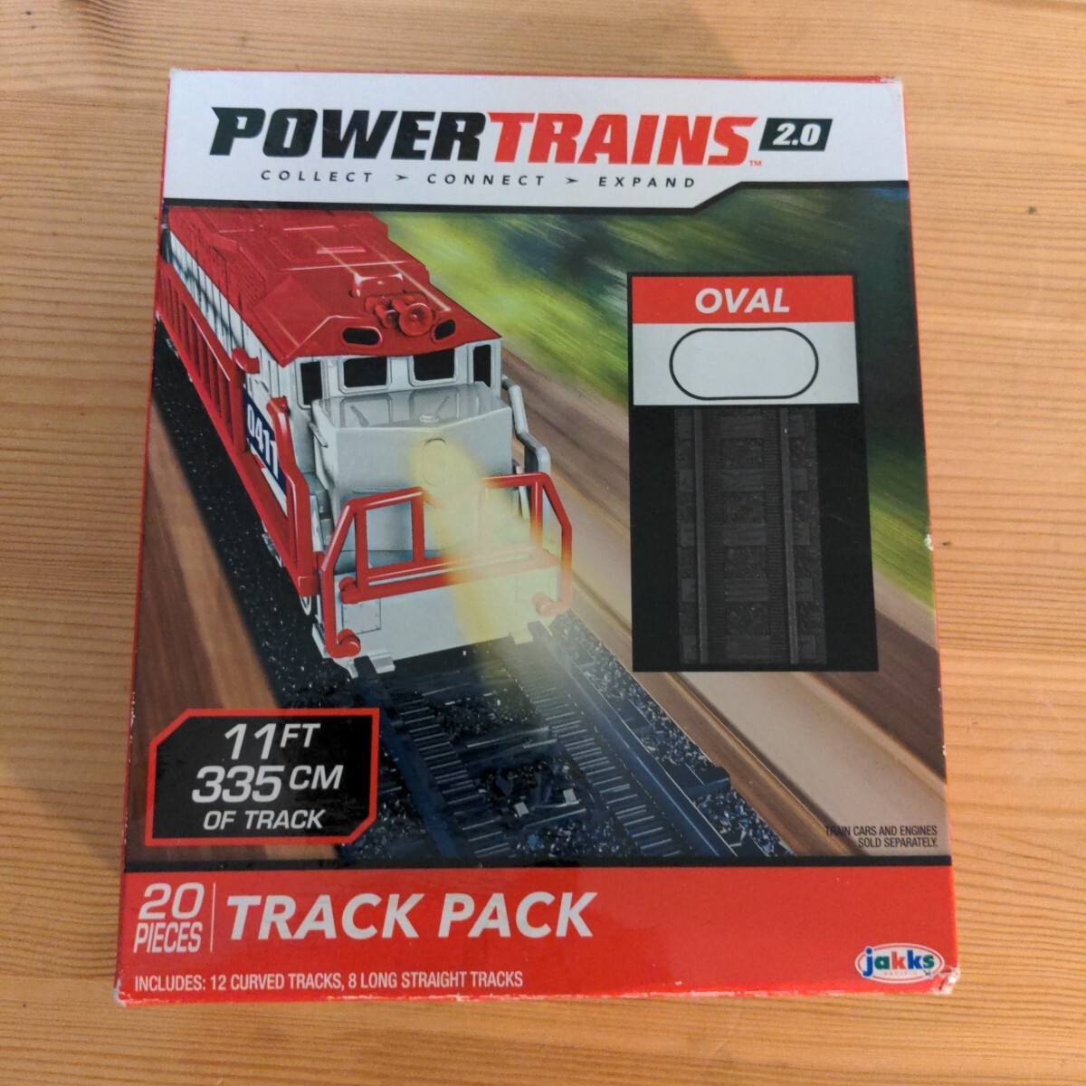 Power Trains 2.0 11ft Oval 20 Piece Track Pack Expansion, 12 Curved, 8 ...