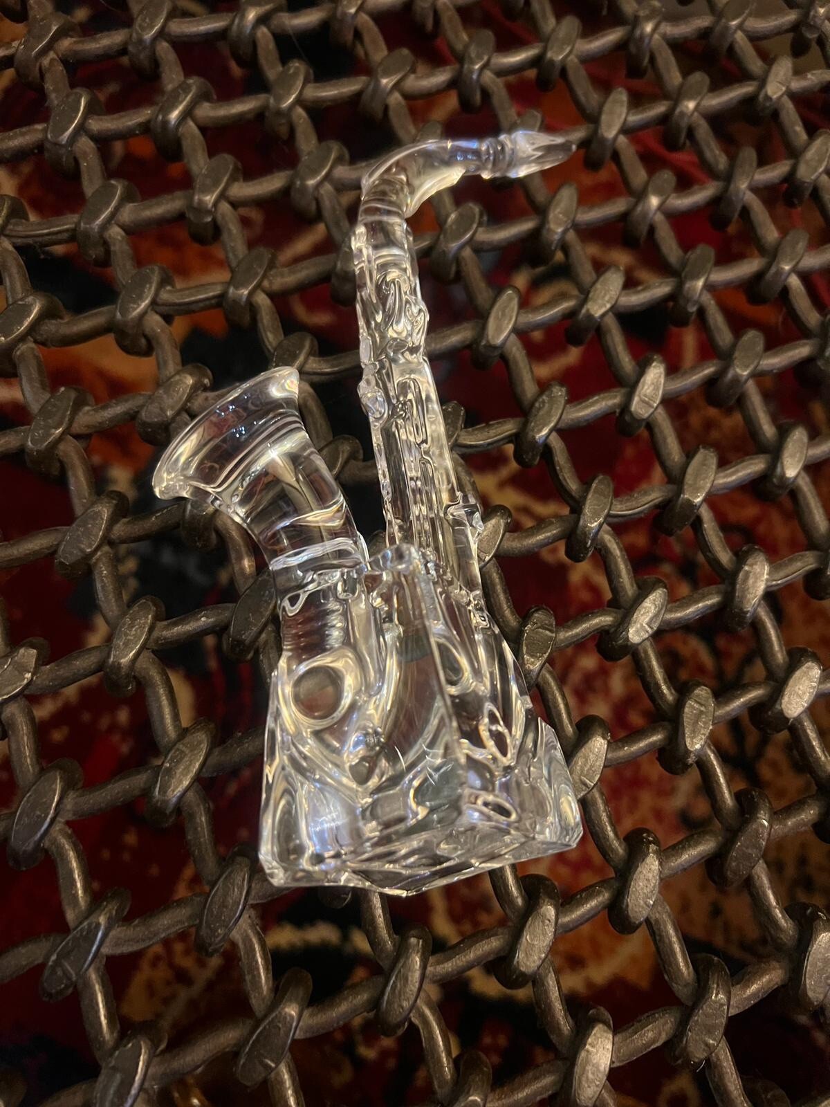 Crystal Saxophone Figure Ornament ~ Cristal D'arques ~ 7 1/4" ~ 18.5 cm ...