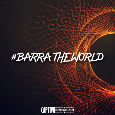 Barra the World - 25cm White Vinyl Sticker | eBay Australia