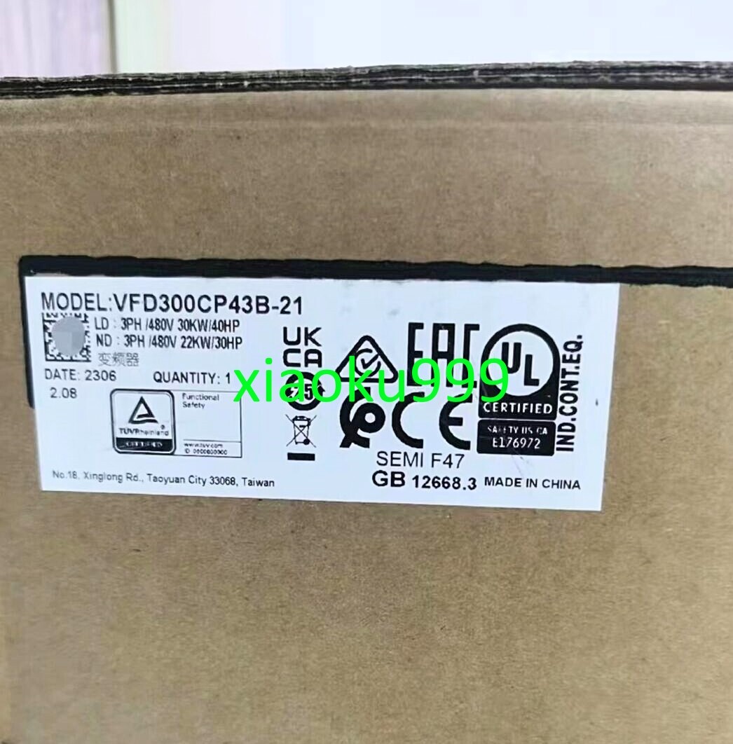VFD300CP43B-21 NEW! FACTORY SEALED! DELTA VFD300CP43B-21 Frequency ...