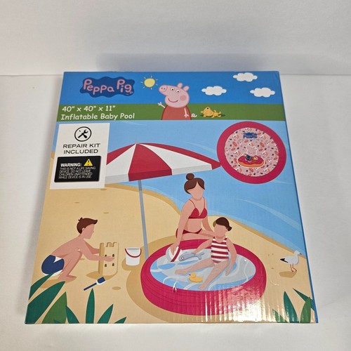 New Unopened Peppa Pig Inflatable Baby Pool 40" X 40" X 11" repair kit ...