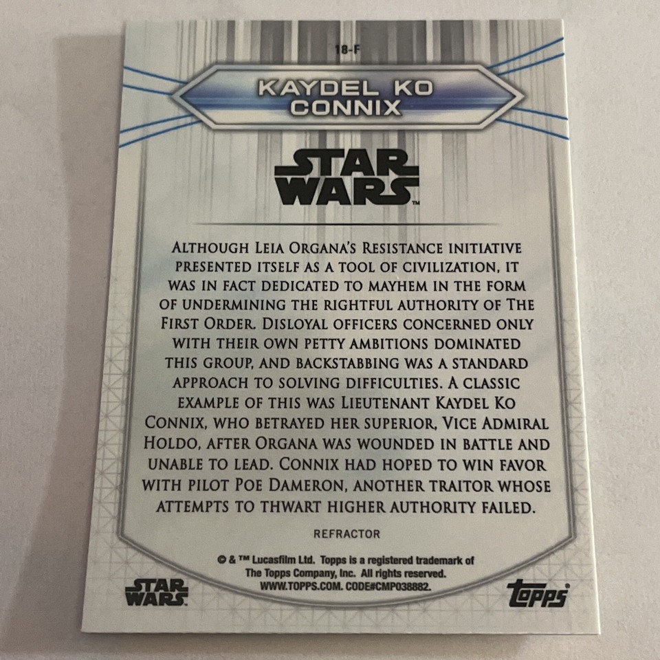 2020 Topps Star Wars Chrome Perspectives REFRACTOR #18-F Kaydel Ko ...