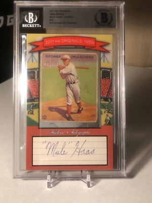 MULE HAAS 2017 Historic Autographs #'d /12 Chicago White Sox 1933 ...
