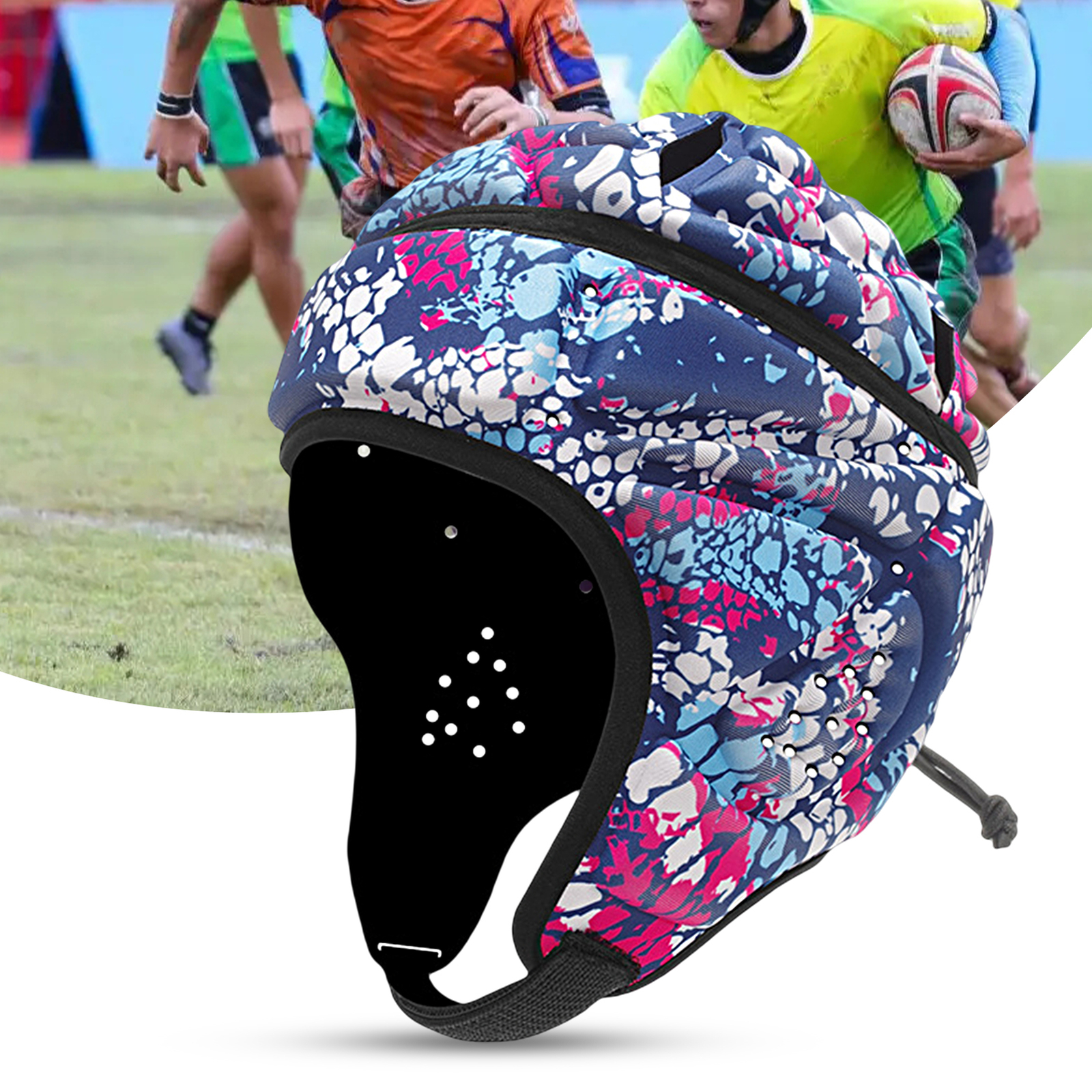 Rugby Helmet Practical Anti-collision Eva Padding Soft Shell Head ...