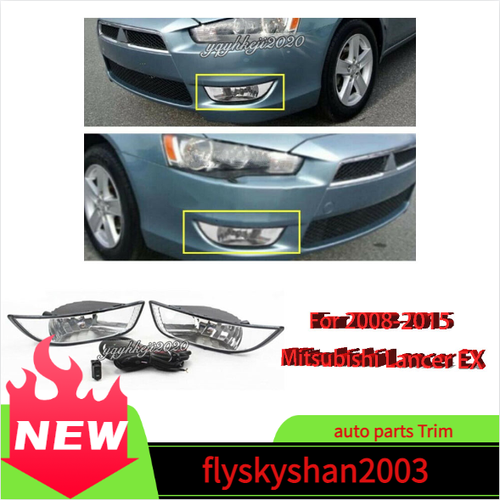 Halogen Front Bumper Fog Lamp Car Kit Fit For 2008-2015 Mitsubishi ...