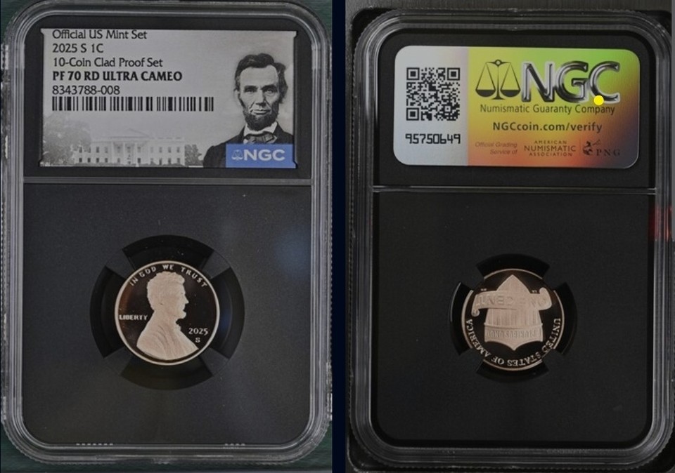2025 S Lincoln Penny Cent 1C NGC PF70 RD Ultra Cameo Red Cent - Black ...