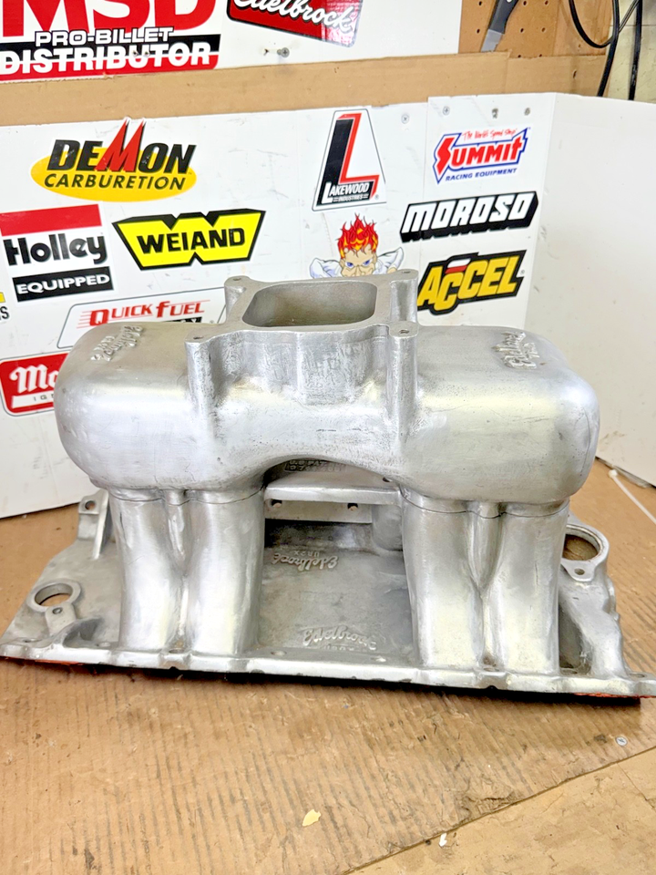 EDELBROCK BBC CHEVY POLISHED TUNNEL RAM INTAKE MANIFOLD 1x4 4150 UR2X ...