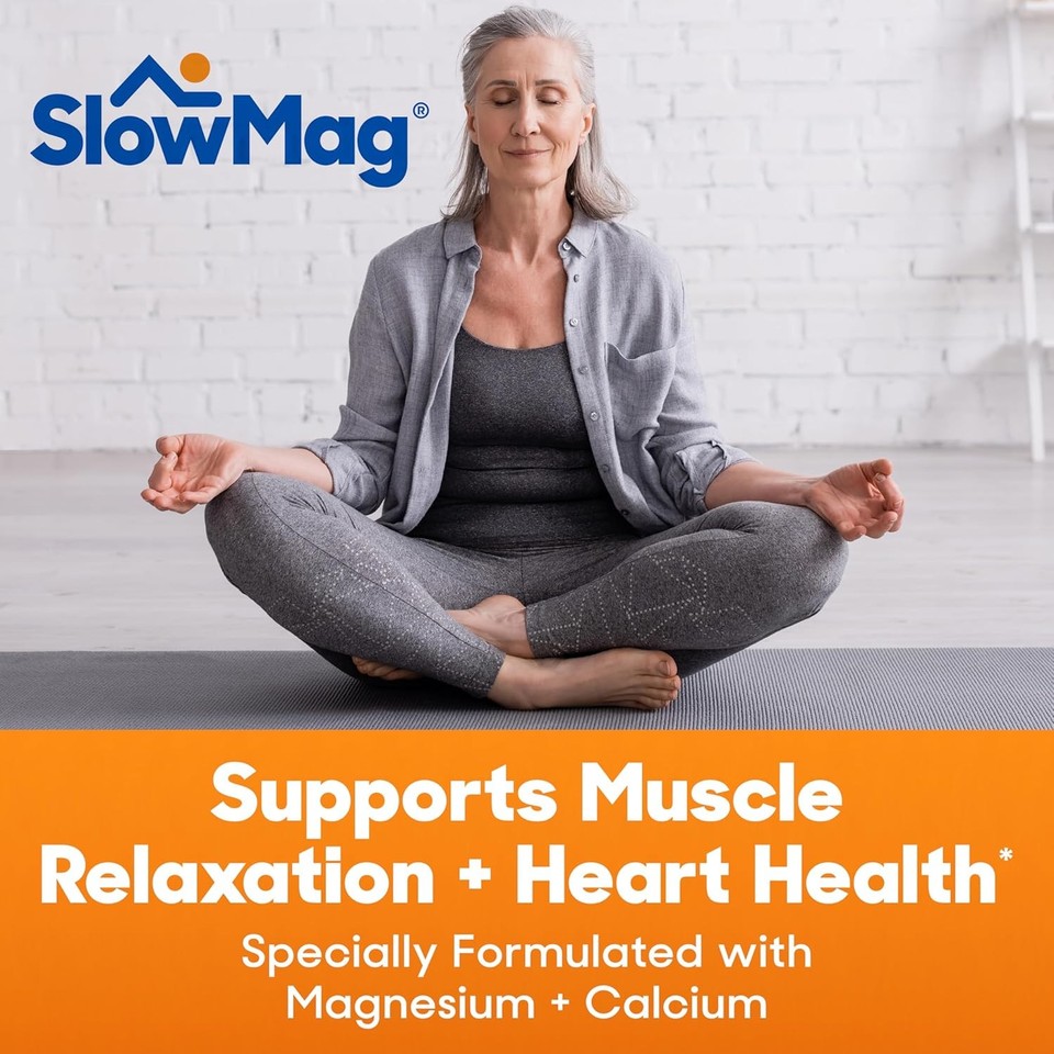 SlowMag Muscle + Heart Magnesium Chloride with Calcium Supplement to ...