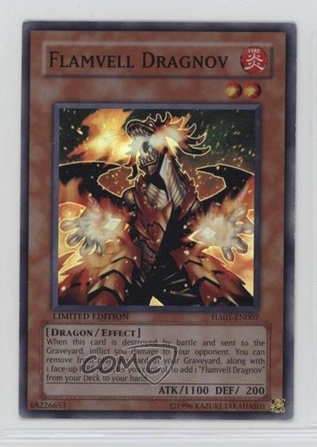Flamvell Dragnov Limited Edition YuGiOh Hidden Arsenal 1 #HA01-EN007 ...