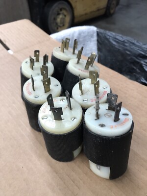 HUBBELL 20 amp Single Phase 480 V. Black & White Electrical Plugs ...