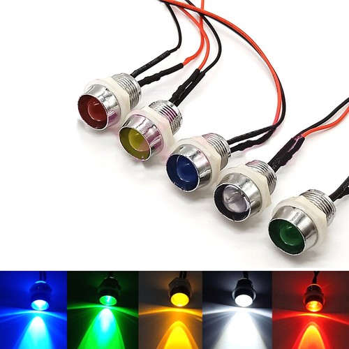 10mm Pre-Wired LEDs With Holders 13mm Panel Mount 3V 6V 9V 12V 24 36V ...