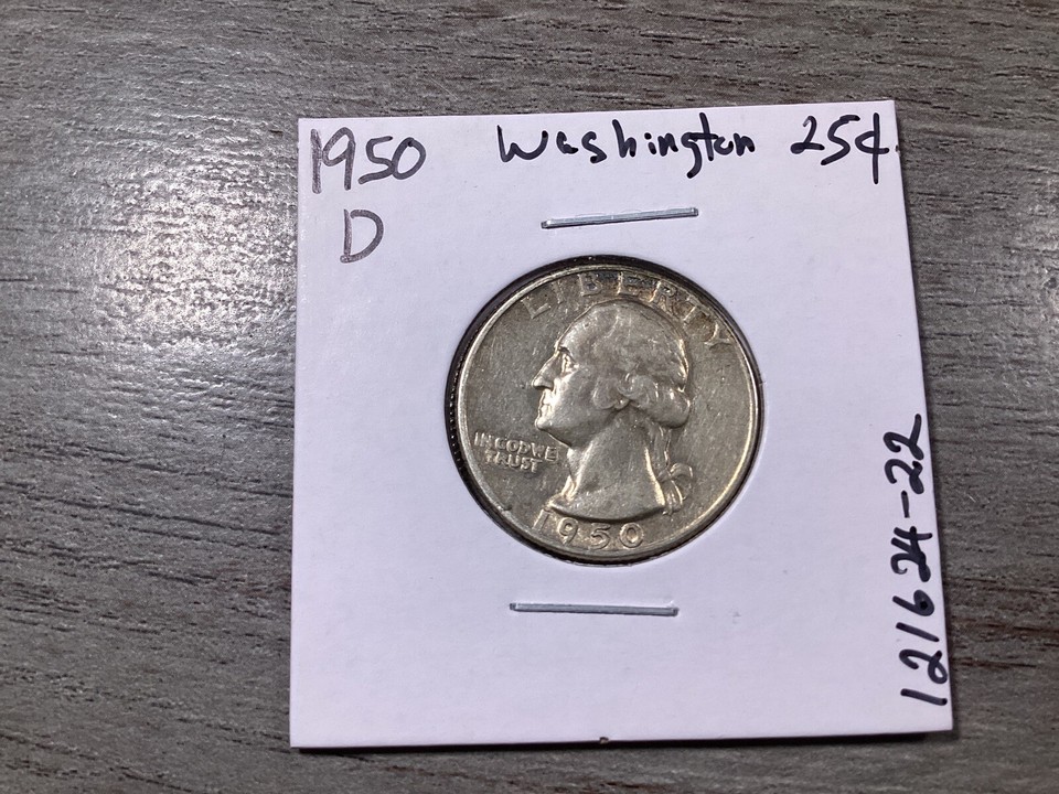 1950-D Washington VF Silver Quarter from Denver Mint-121624-22 | eBay