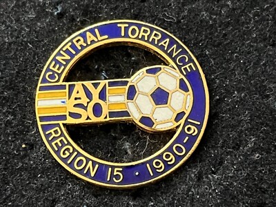 g PINS PIN ENAMEL FOOTBALL SOCCER FOOT USA TORRANCE AYSO 90 91 EGF | eBay