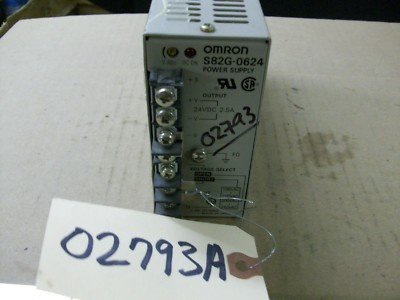 OMRON S82G-0624 POWER SUPPLY 24VDC - 2.5A OUTPUT / 100-120 /200-240VAC INPUT | eBay