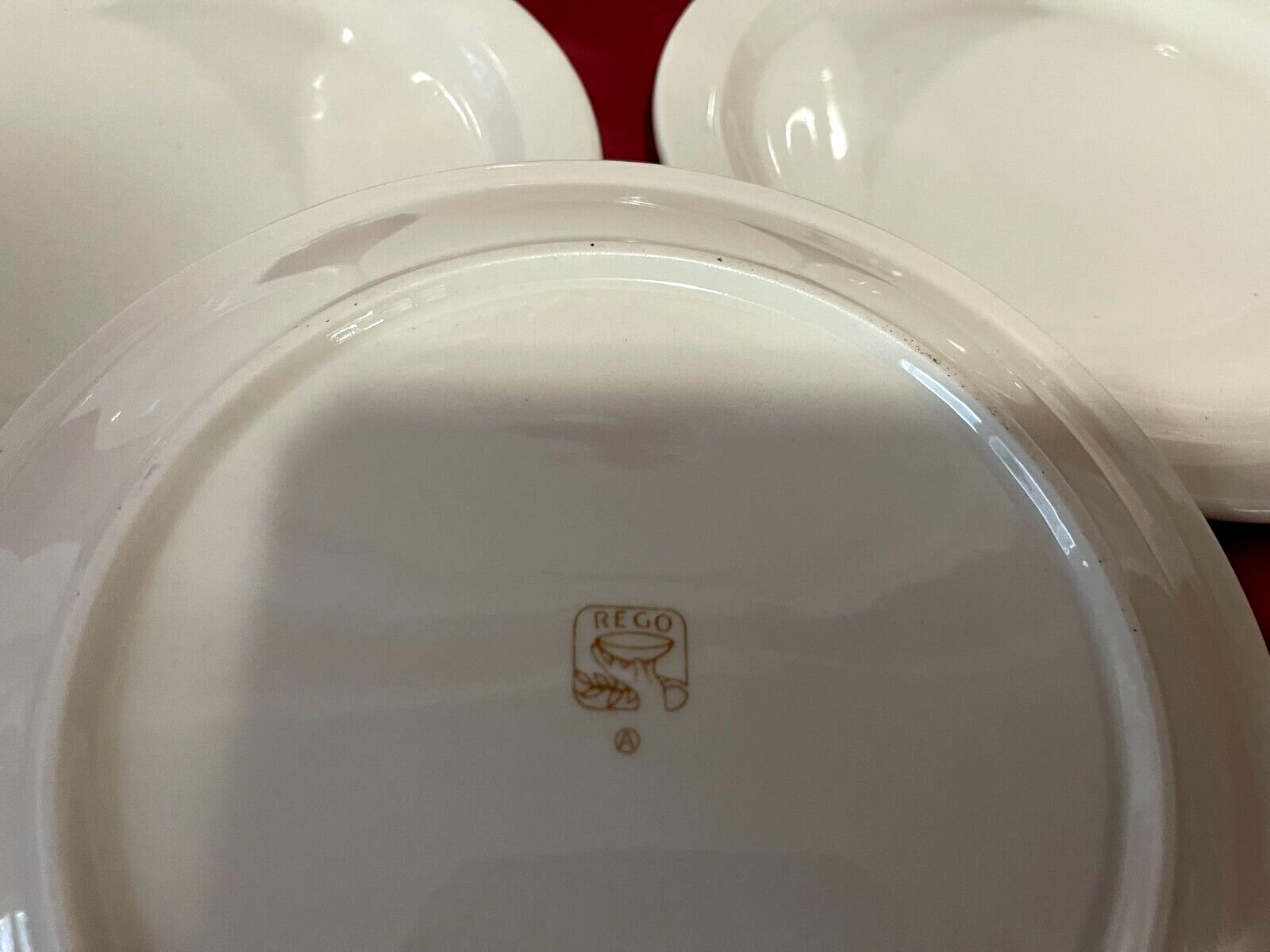 Rego Restaurant Ware Set Of 6 Heavy Off White Glossy Luncheon Plates 9 ...