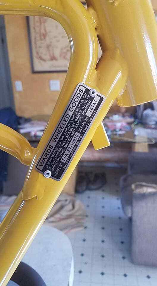 Wards Riverside 125 250 350 Reproduction Model Serial Number Data Plate ...