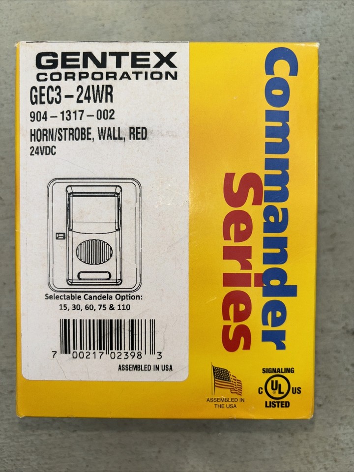 Gentex Commander Series Selectable Candela Evacuation Horn Strobe GEC3 ...