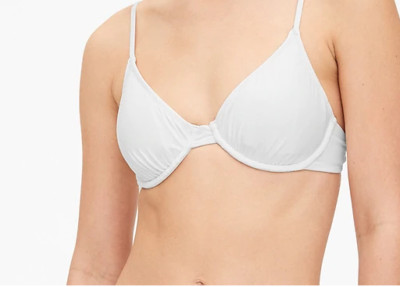 GAP WOMEN'S WHITE UNDERWIRE TRIANGLE BIKINI BRA 32B ORG. $49.95 BMWT | eBay