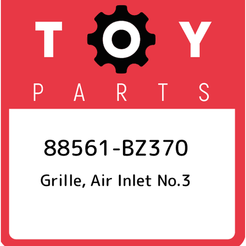 88561-BZ370 Toyota Grille, air inlet no.3 88561BZ370, New Genuine OEM ...