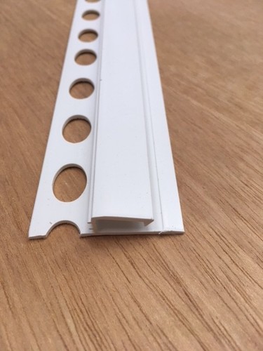 White Rigid Tile Capping/Vinyl Flooring To Wall Tile/Wet room/ 2m ...
