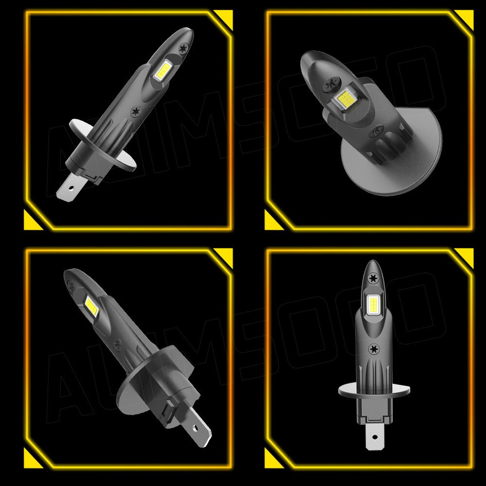 For Honda S2000 CR-V Prelude 2Pcs H1 Led Headlight High Beam 6000K Cool ...