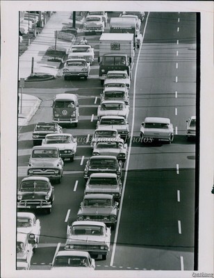 1965 Charlotte Nc Rush Hour Jams Need One-Way Streets Transportation ...
