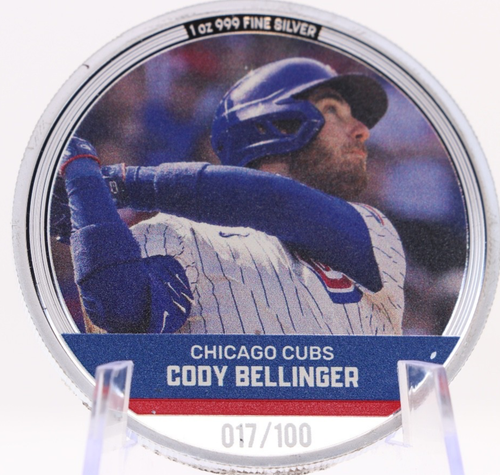 Cody Bellinger MLB Trading Coin 1 oz Silver Niue - NZ Mint 017/100 .999 ...