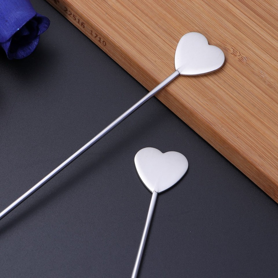 5Pcs Swizzle Sticks Stainless Steel Cocktail Picks Picks Fruit Sticks ...