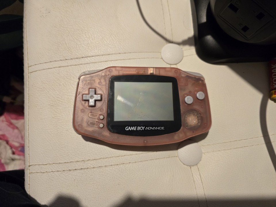 Nintendo Gameboy Advance GBA Handheld Console Transparent Pink - Model ...