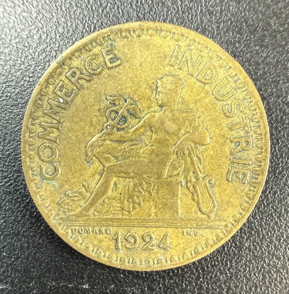 1924 FRANCE 1 Franc Coin (CHAMBER OF COMMERCE) Closed 4 variety | eBay