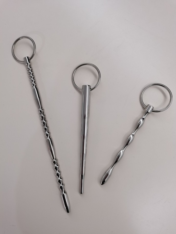 Men Stainless Steel 3 sizes Sounds Sounding Beads Insert Plug Sounds ...