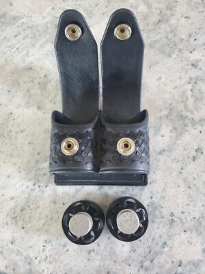 (2) HKS M3 SPEEDLOADERS AND HKS 203 MED SPEEDLOADER LEATHER DOUBLE ...