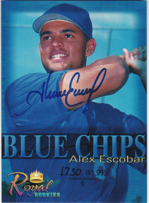 2000 Royal Rookies Futures Blue Chips Autographs #10 Alex Escobar Auto ...