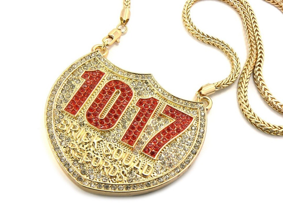Ice Bling 1017 Brick Squad Pendant With 4mm 30" Franco Chain | eBay